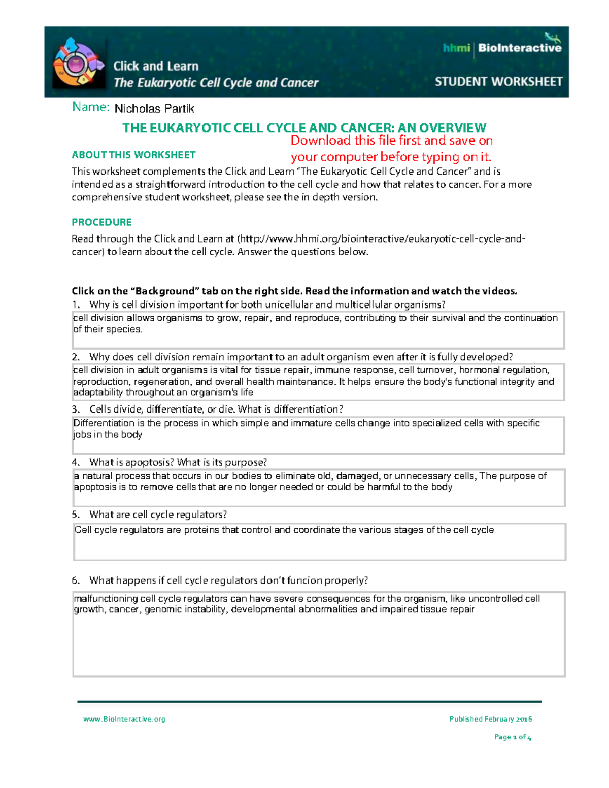 Cellcycle-Overview - !!!"#$%&'()+,($-)"%. / ////////////0123 $45)6/7)2* ...