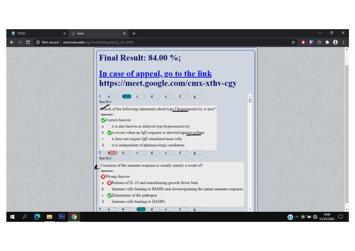 mixed question paper - 1 » r o * c © Not secure sms.tsmu/eg / stu ...