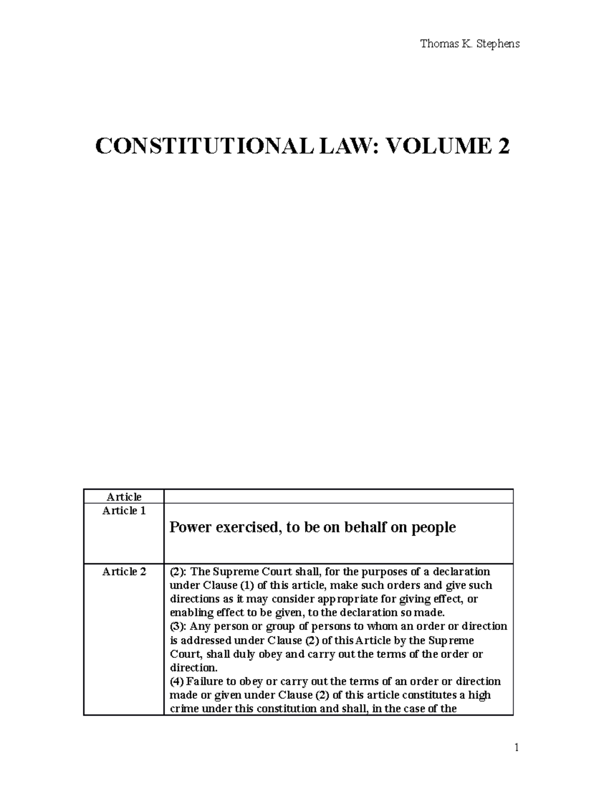 Constitutional LAW v2 - knowing the constitution well - CONSTITUTIONAL ...