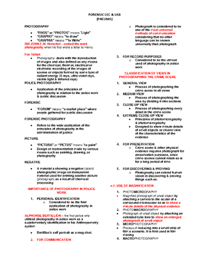 midterm notes on photography - CAMERA is a device that records images ...