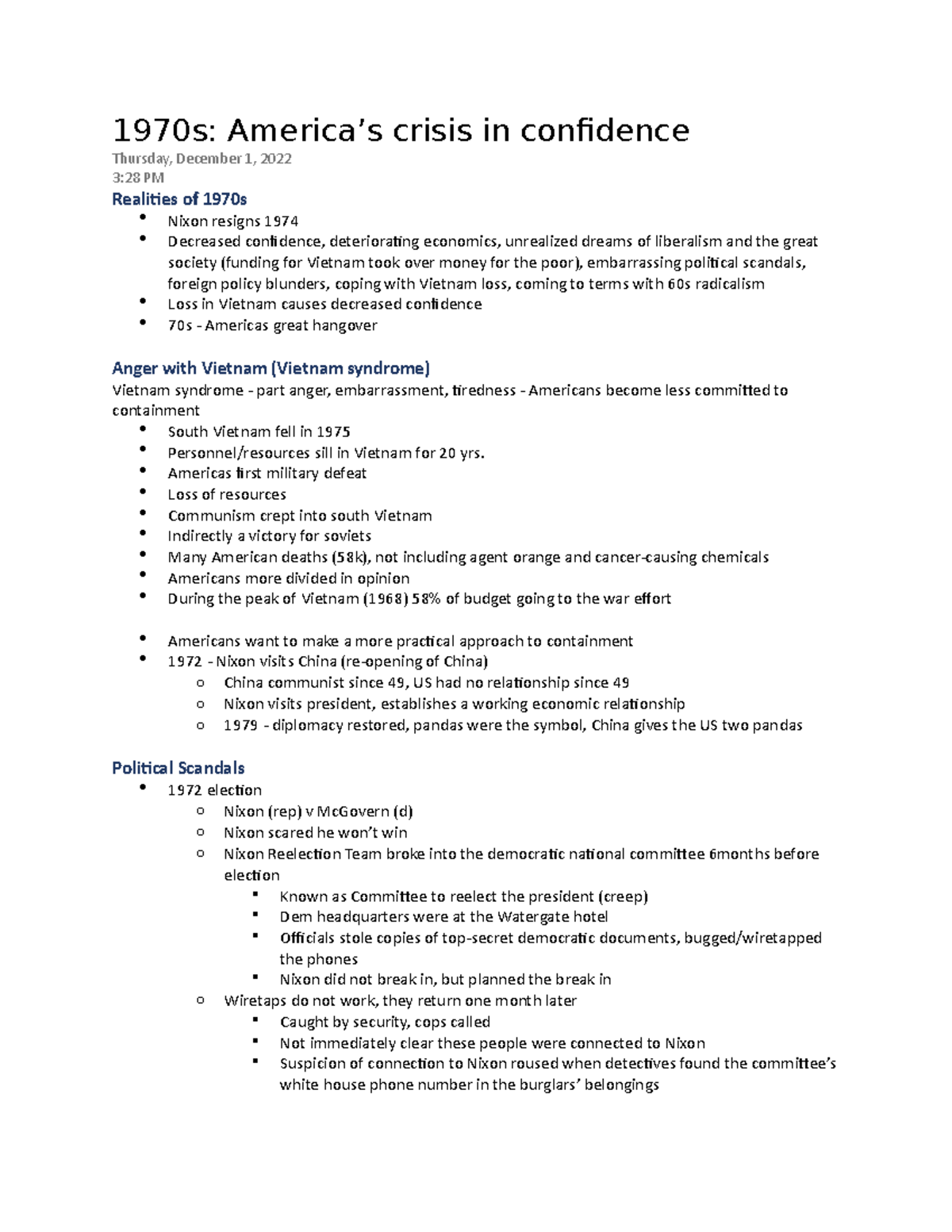 1970samericascrisisinconfidence hist2112 - 1970s: America’s crisis in ...