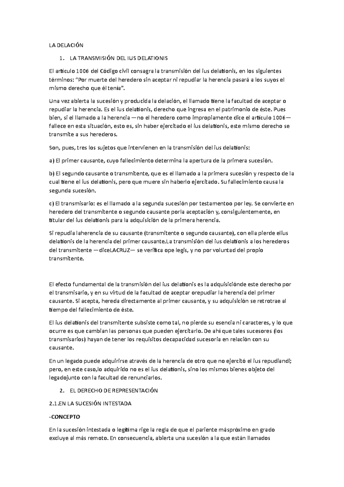 LA Delación - Es un tema de suma importancia para esta asignatura - LA ...