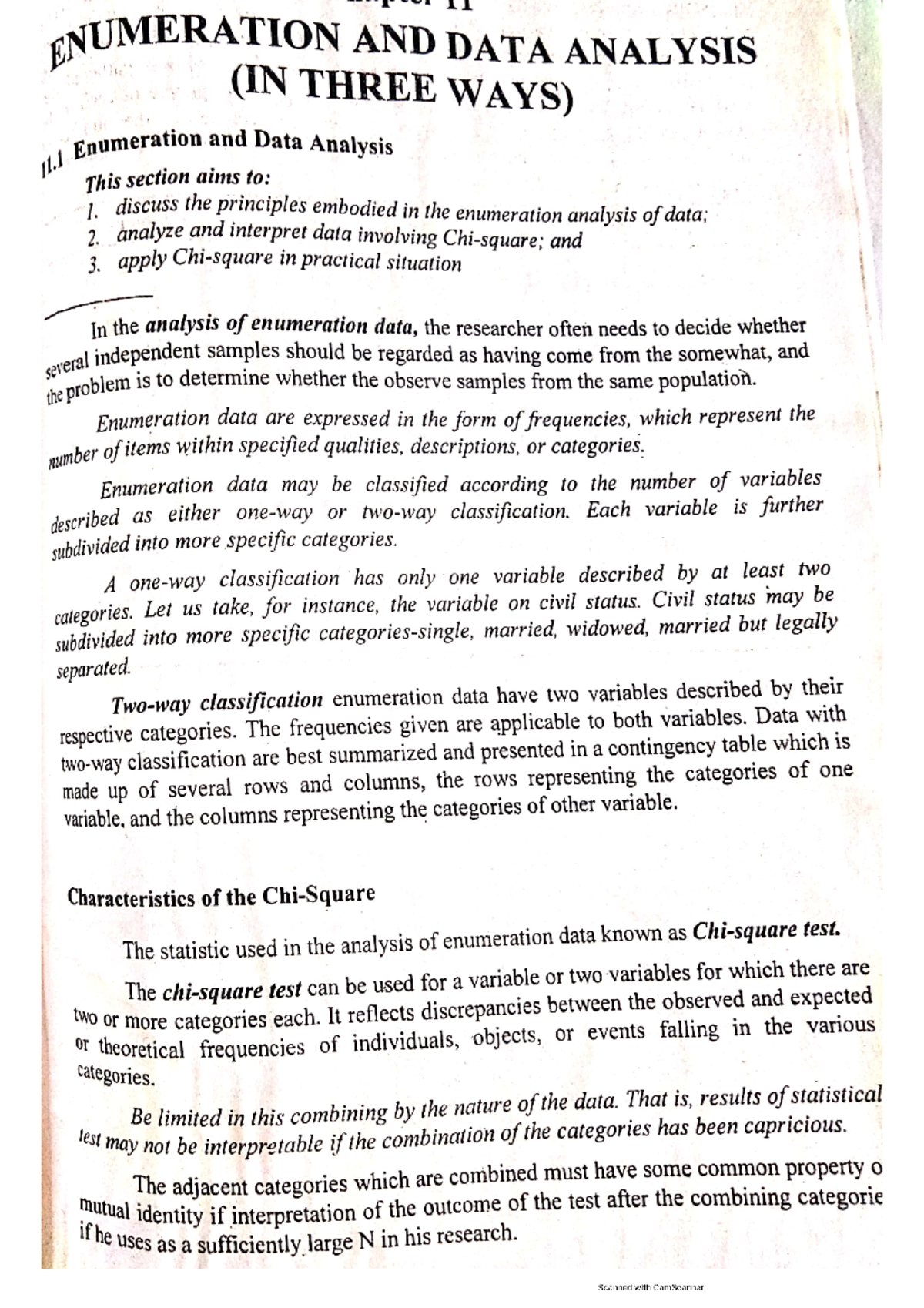 Chapter-7 Chi-Square - Guide paper works - BSEd Mathematics - Studocu