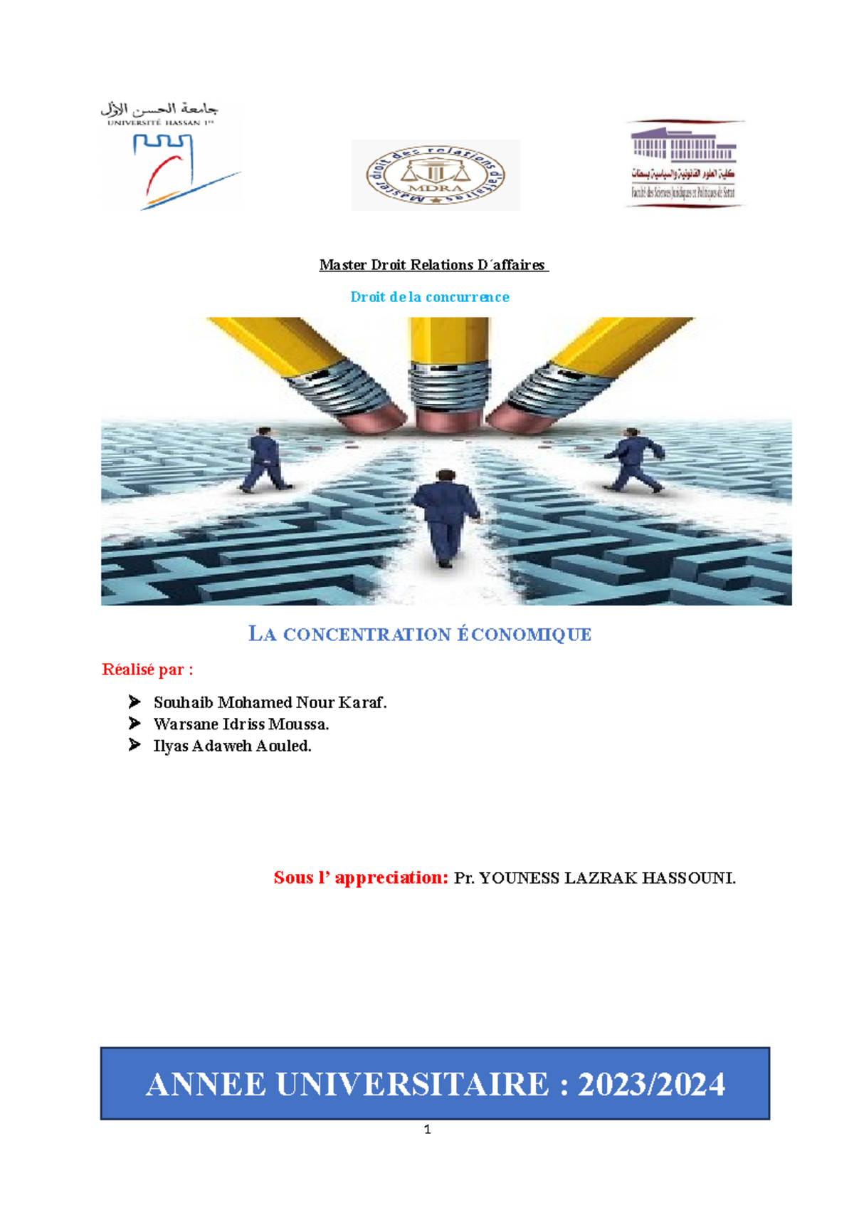 Concentration economique - Master Droit Relations D ́affaires Droit de ...