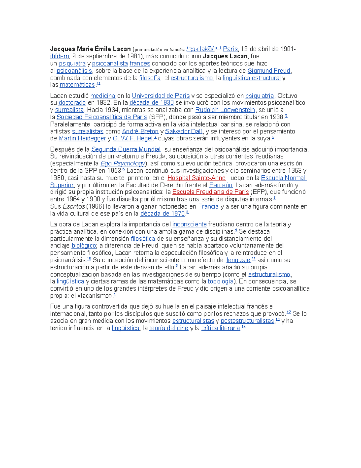 Bibliografia lacan - Jacques Marie Émile Lacan (pronunciación en ...