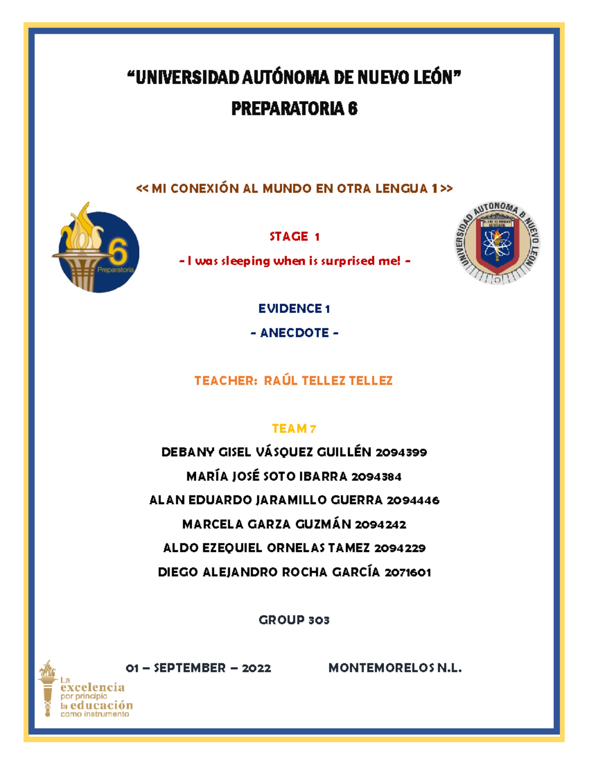 Equipo 7 EV1 Mcmli - Trabajo. Semestre 3. Etapa 1. Evidencia 1