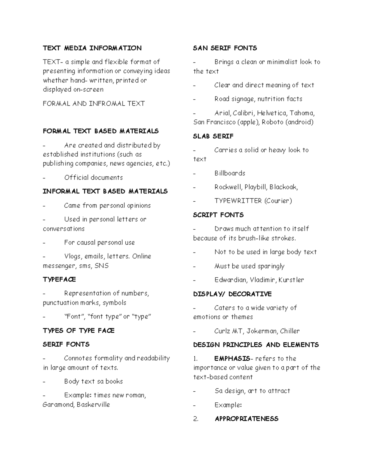 MEDIA AND INFORMATION LITERACY - TEXT MEDIA INFORMATION TEXT- a simple ...