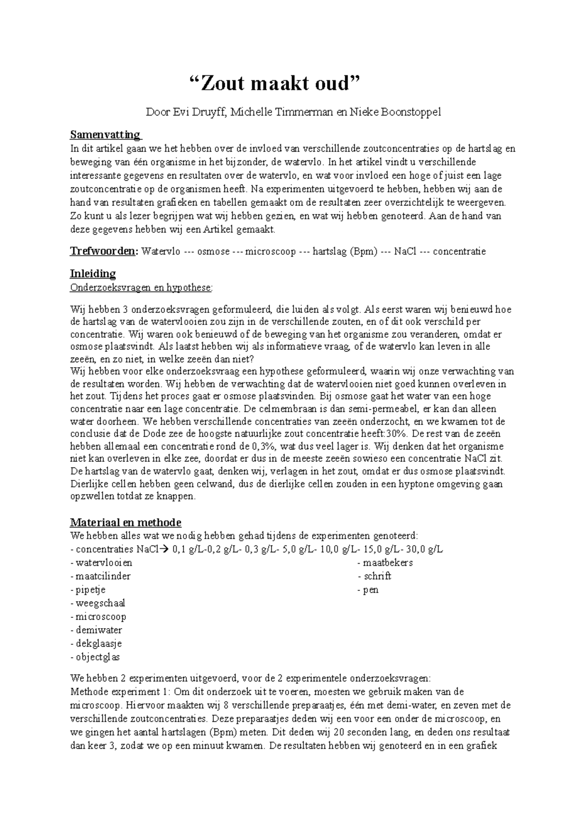 Zout maakt oud - “Zout maakt oud” Door Evi Druyff, Michelle Timmerman ...