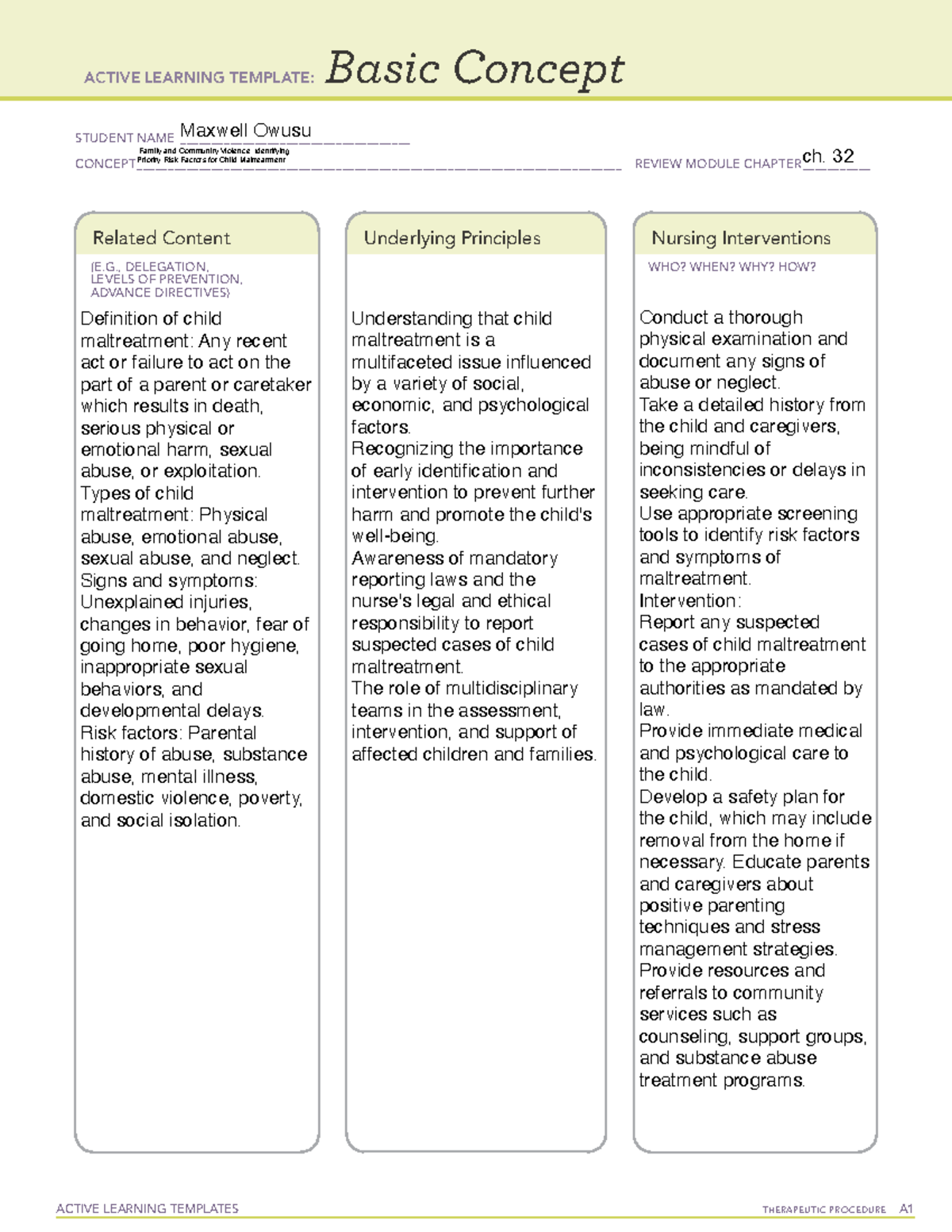 Active Learning Template Basic Concept-2 5 - NURS 364 - ACTIVE LEARNING ...