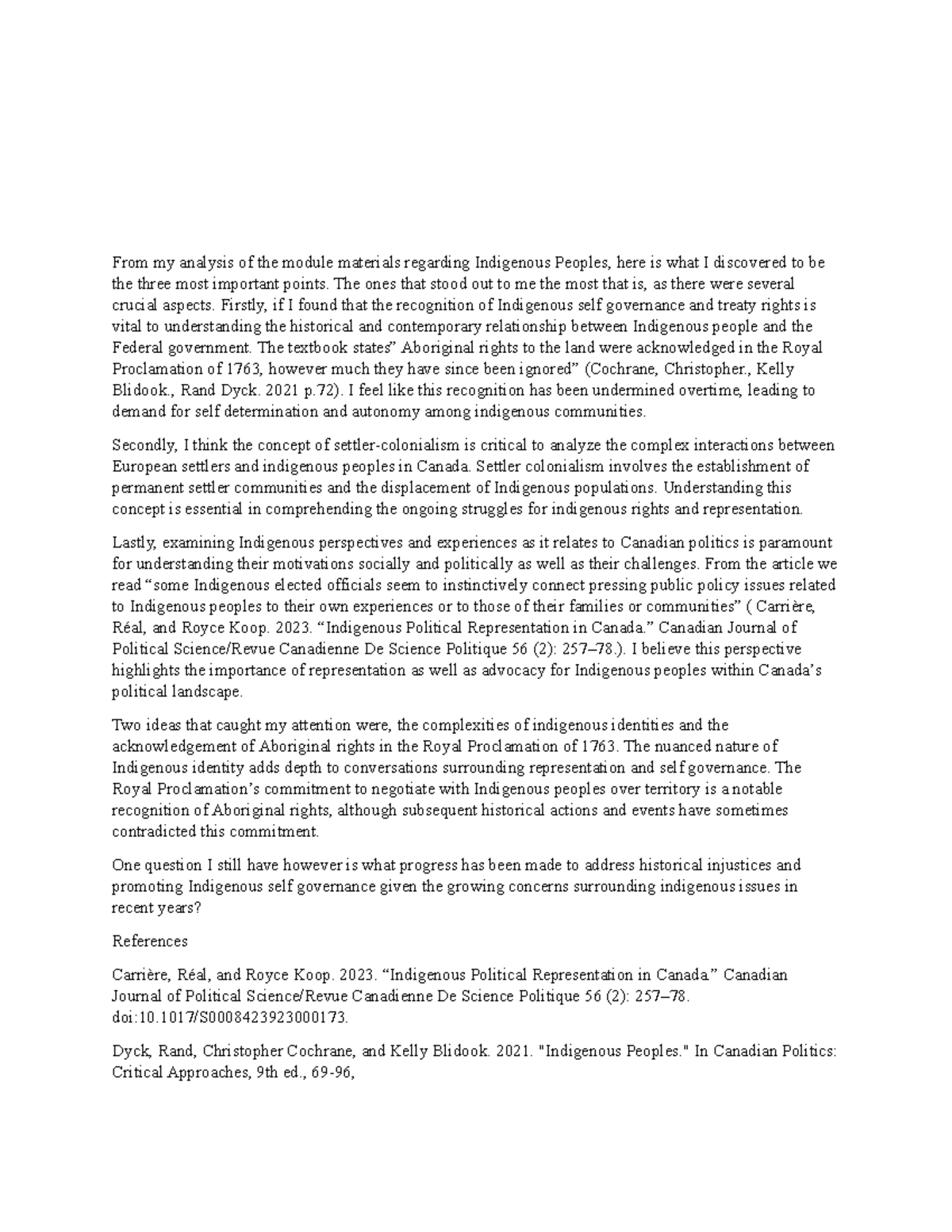 Module 4 Reflection - Summary Psychology 120 - From my analysis of the module materials ...