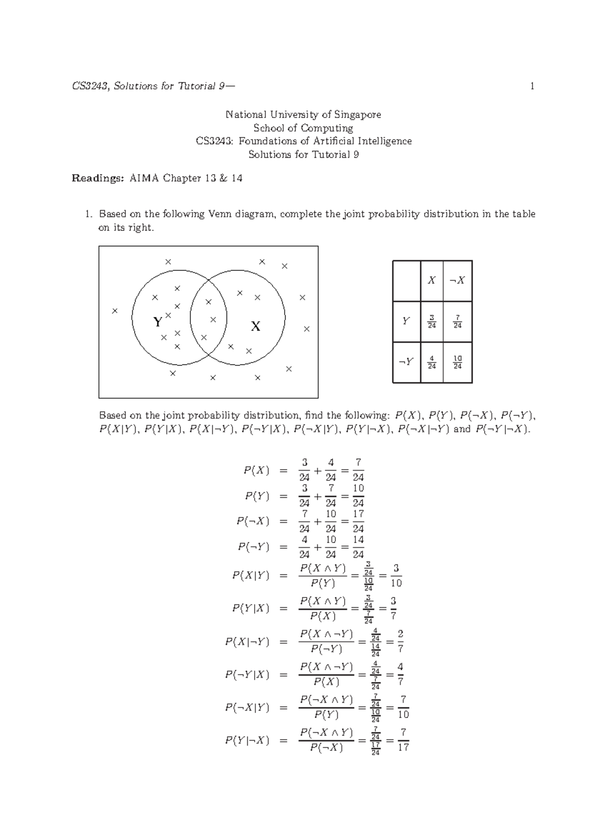 CHP 13 - probability problem with solution - National University of ...