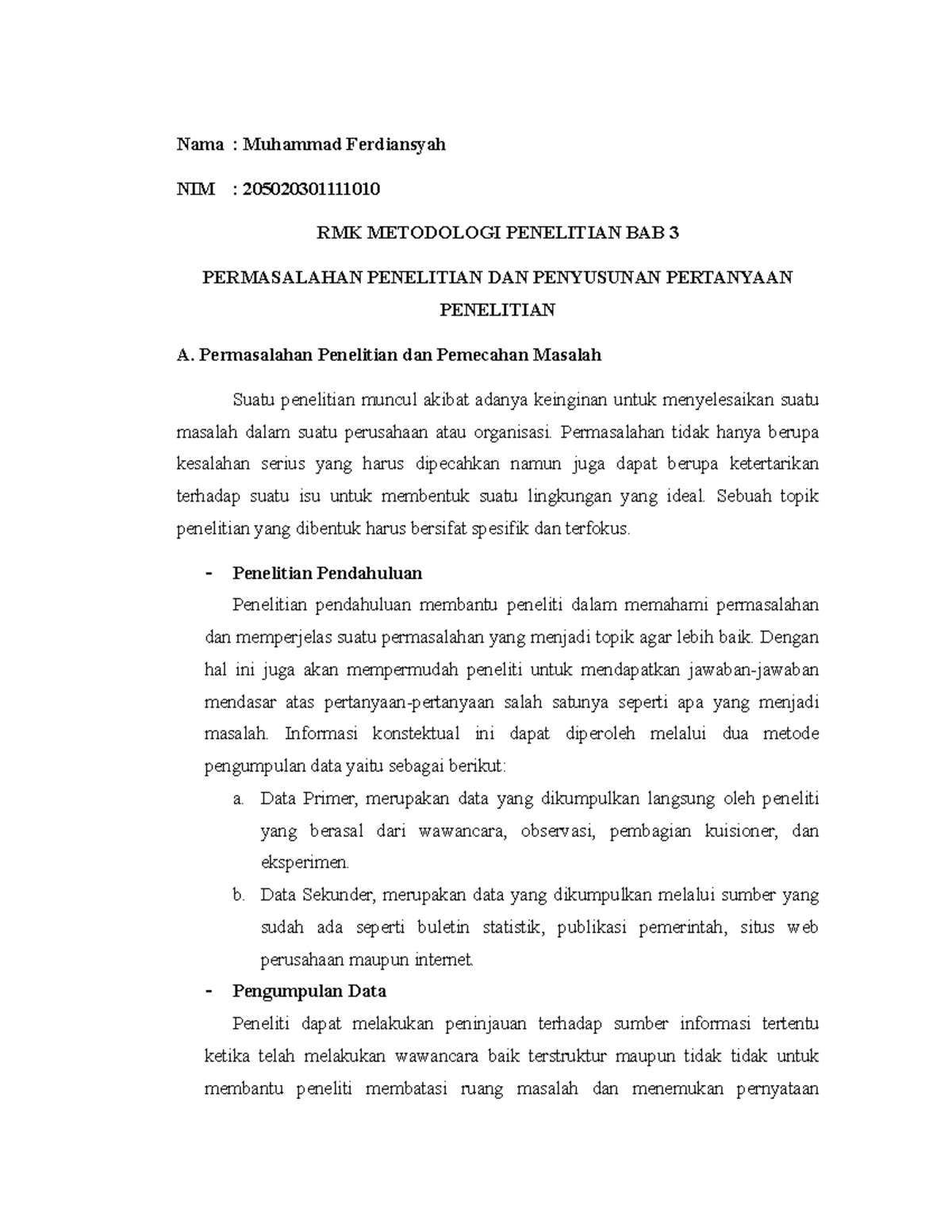 205020301111010 Muhammad Ferdiansyah Tugas 2 - Nama : Muhammad ...