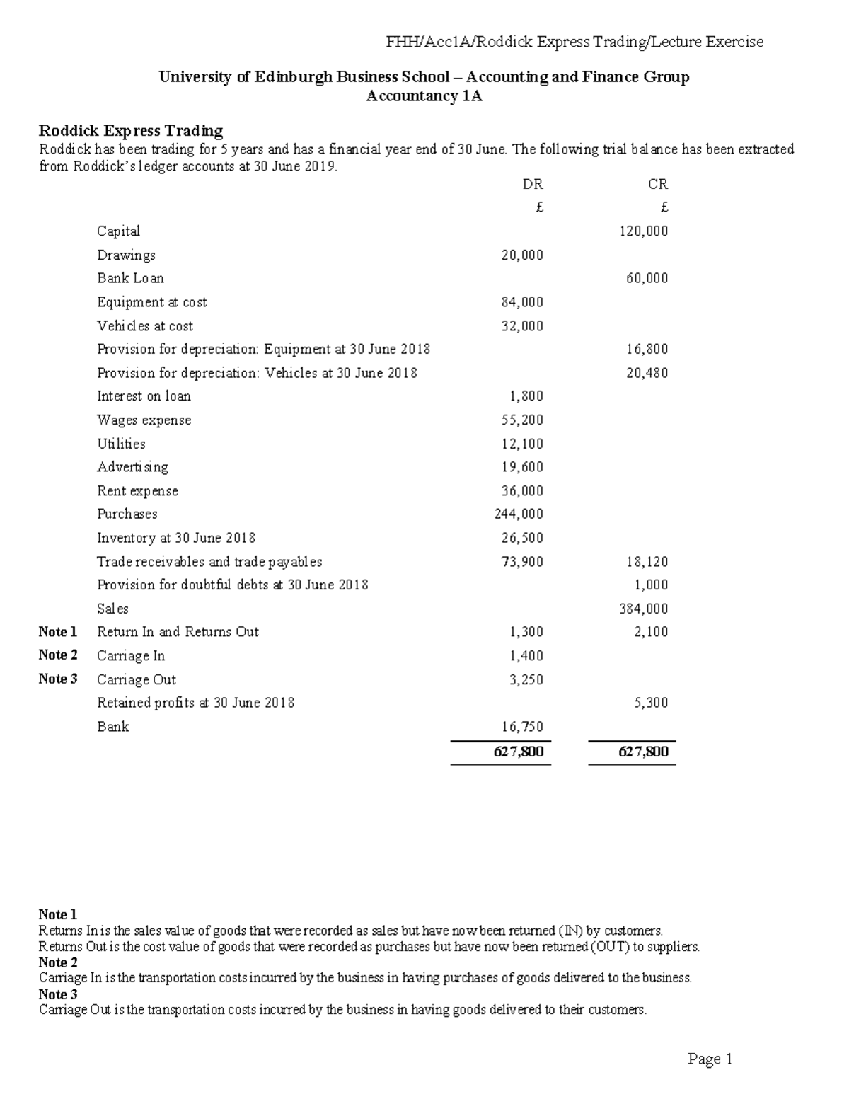 Roddick Express Trading - FHH/Acc1A/Roddick Express Trading/Lecture ...