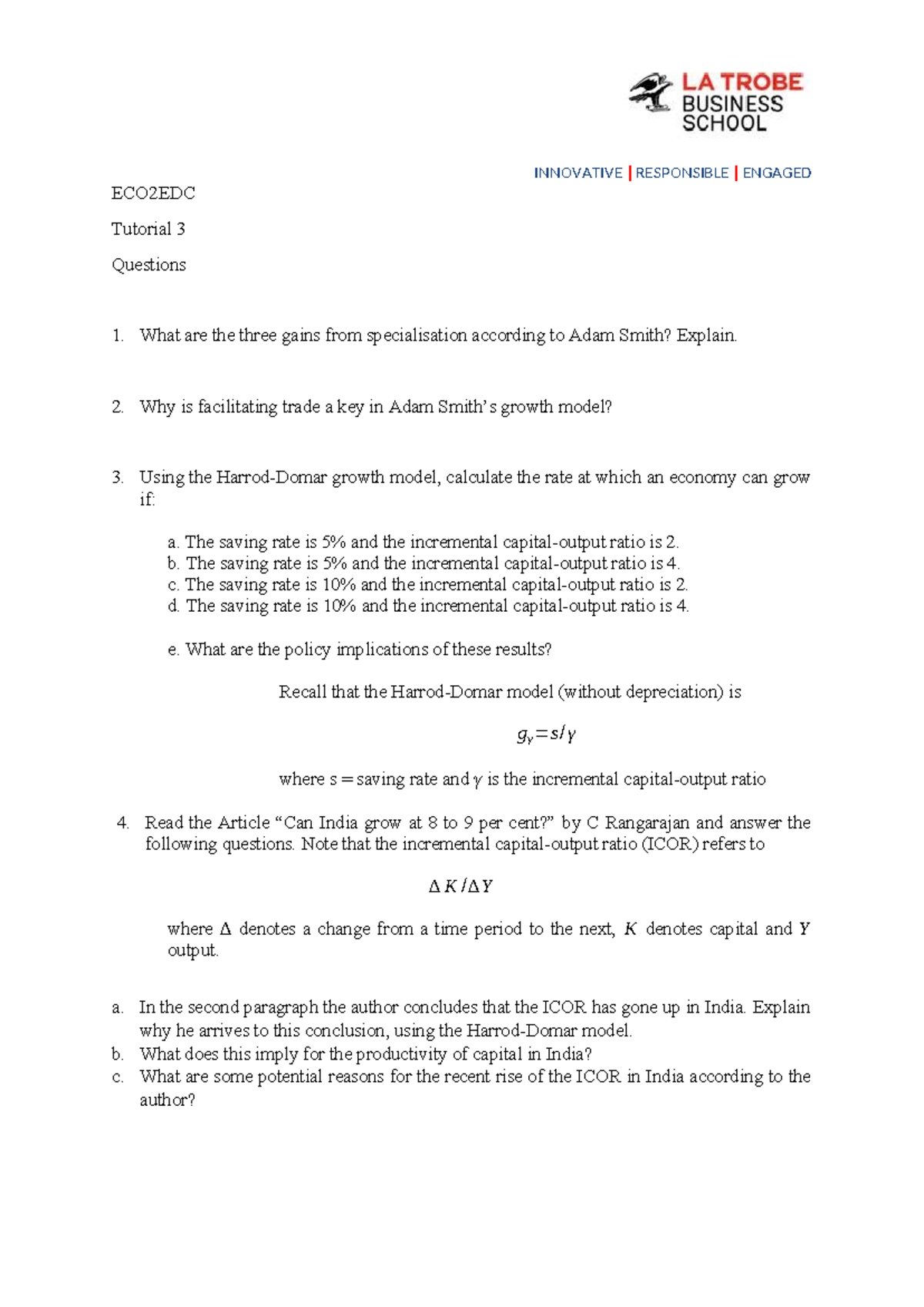 Tutorial 3 Questions - tut - INNOVATIVE | RESPONSIBLE | ENGAGED ECO2EDC Tutorial 3 Questions 1 ...