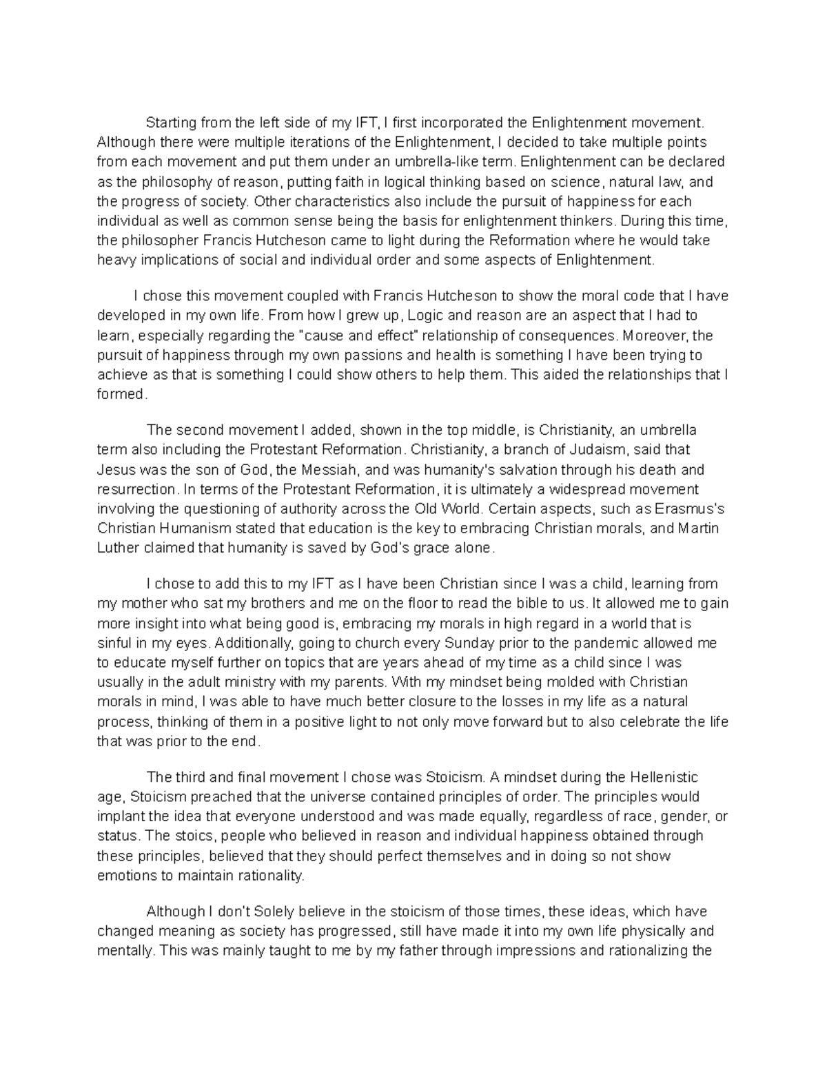 Revised IFT Explained - got a 9.7/10 - Starting from the left side of ...