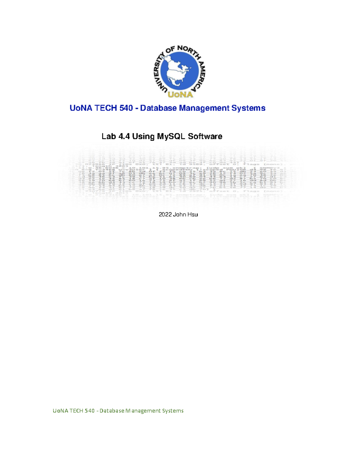 TECH 540 - Database Management Systems - Lab 4.4 - between - Lab 4. 4 ...