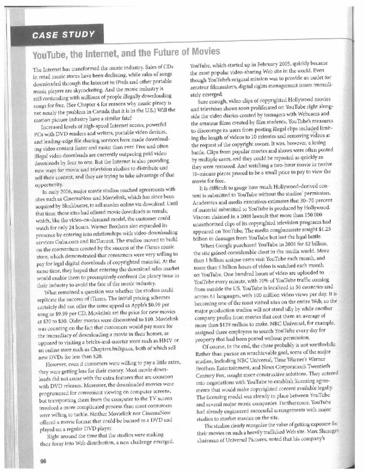 Youtube Case - assignments - CHY599 - Studocu