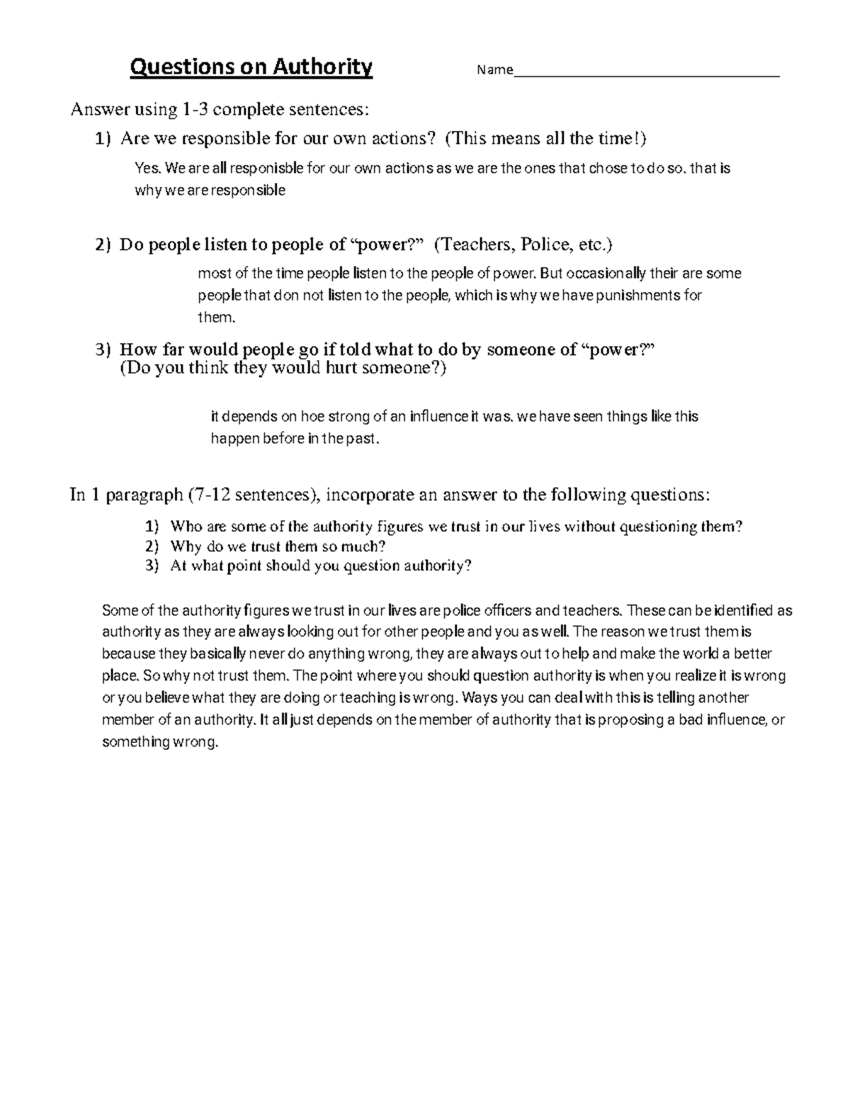 Kami Export - Noah Hansen - Psychology of hate questions - Questions on ...