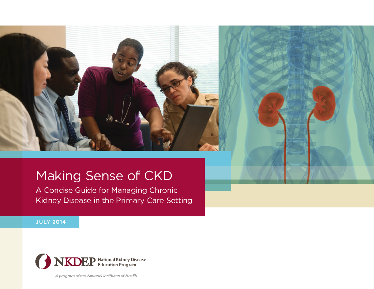 Ckd primary care guide 508 - Making Sense of CKD A Concise Guide for ...