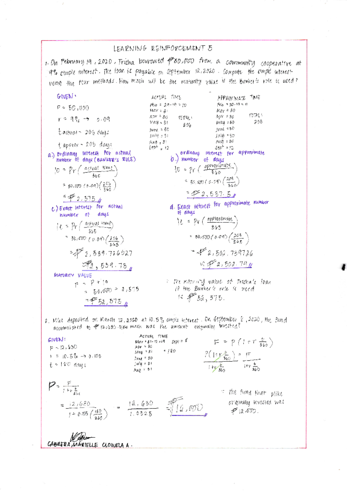 Cabrera, Marielle Cloinela A Learning Reinforcement 5 - LLR Plvtv0 ...