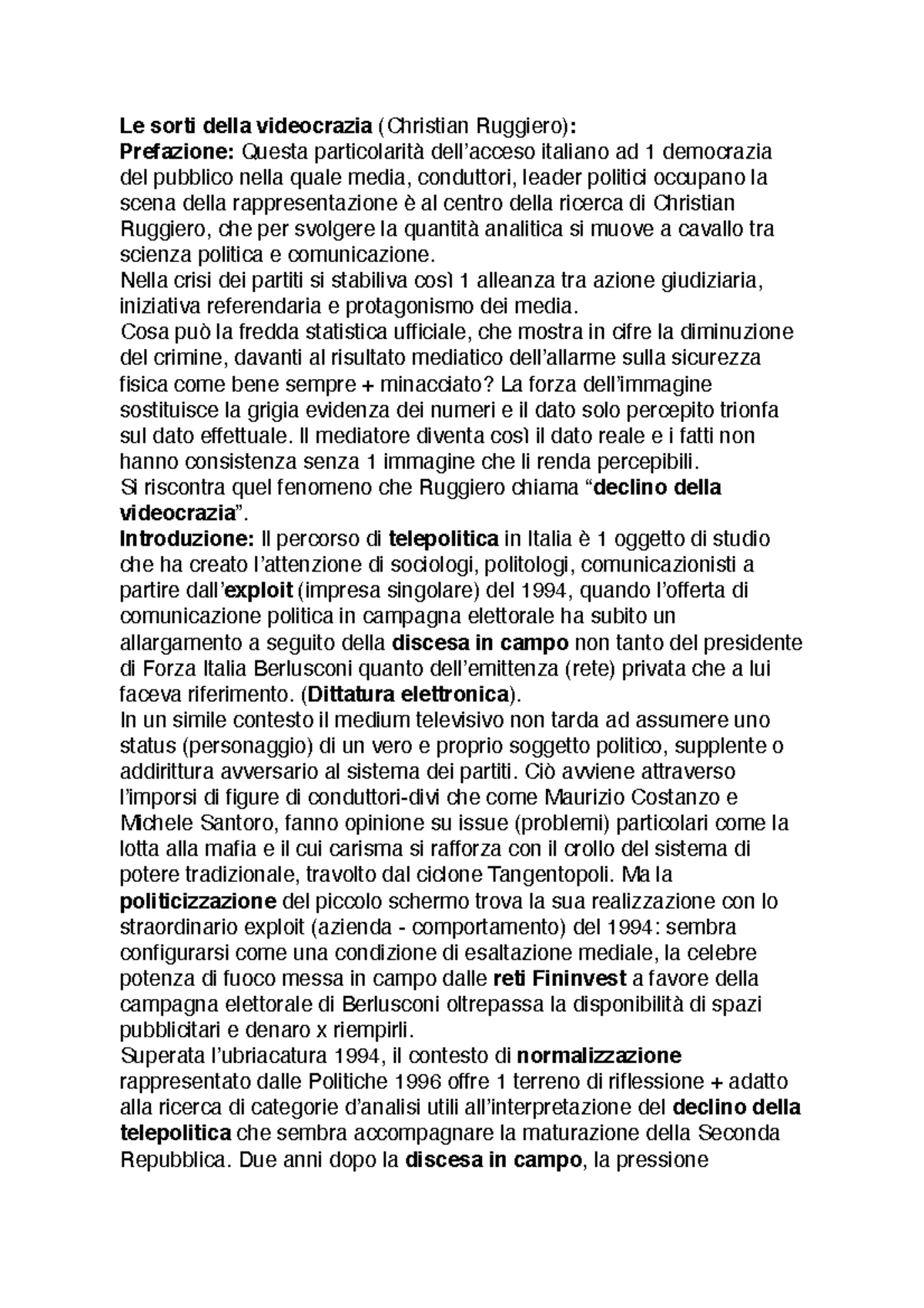 La videocrazia (2 libro - descritto alla grande) - Le sorti della ...