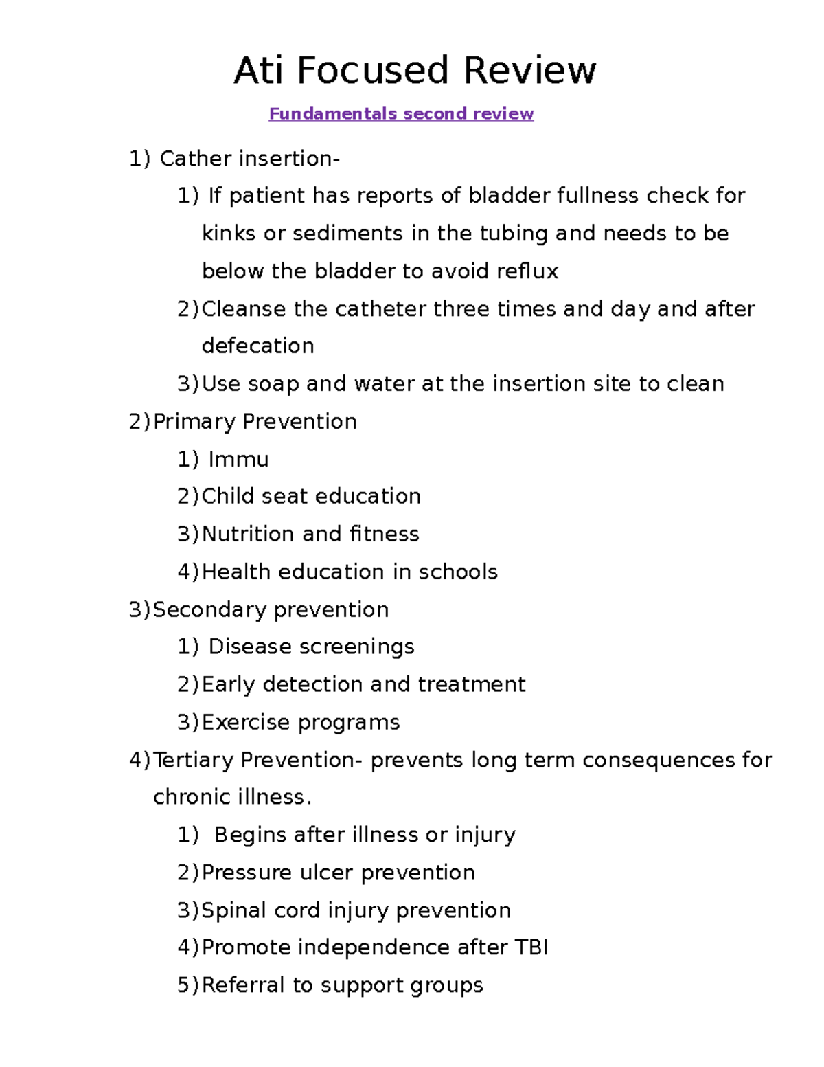Ati Focused Review - ati 1012 - RPCC - Studocu