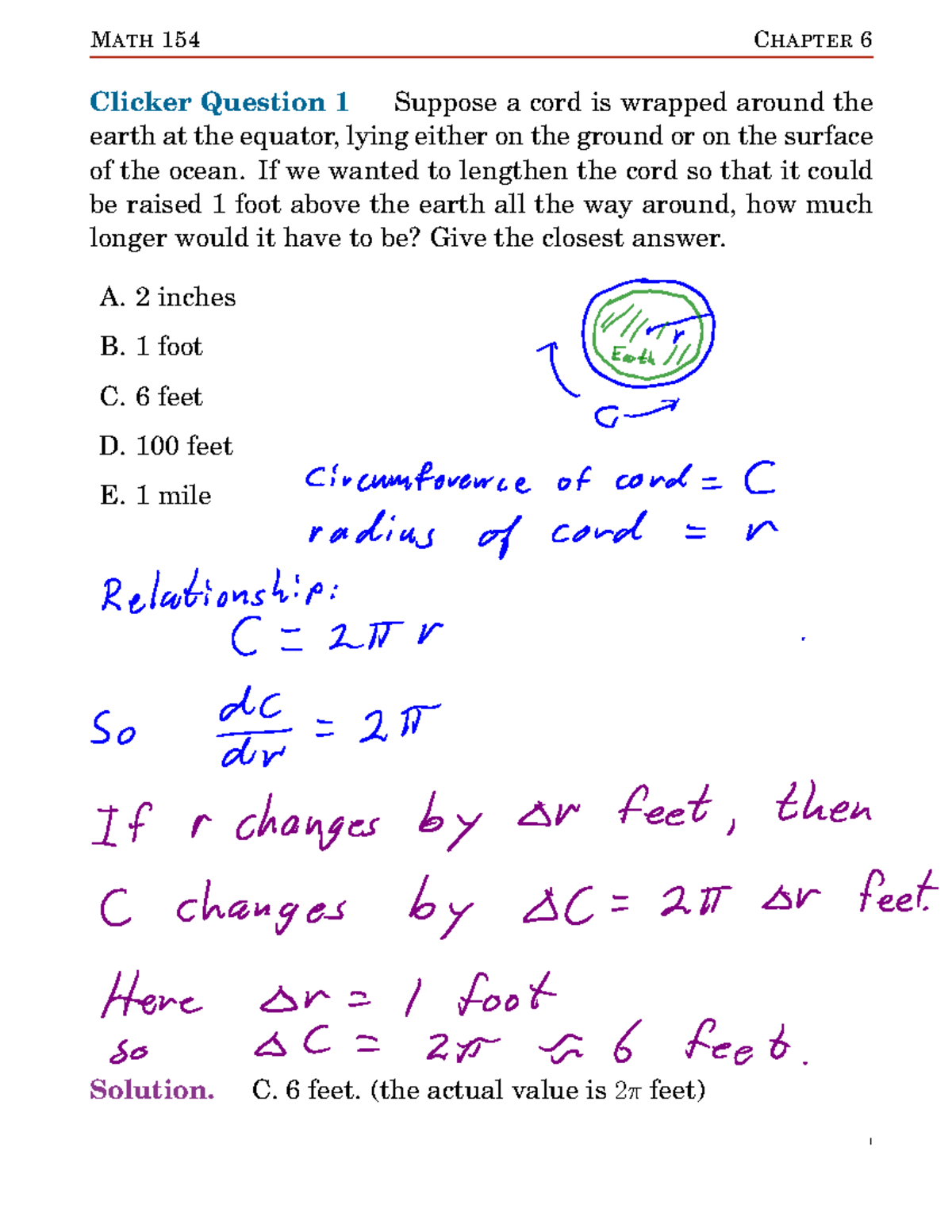 lecture 6-1 for math 154 biological sciences - M ATH 154 C HAPTER 6 ...