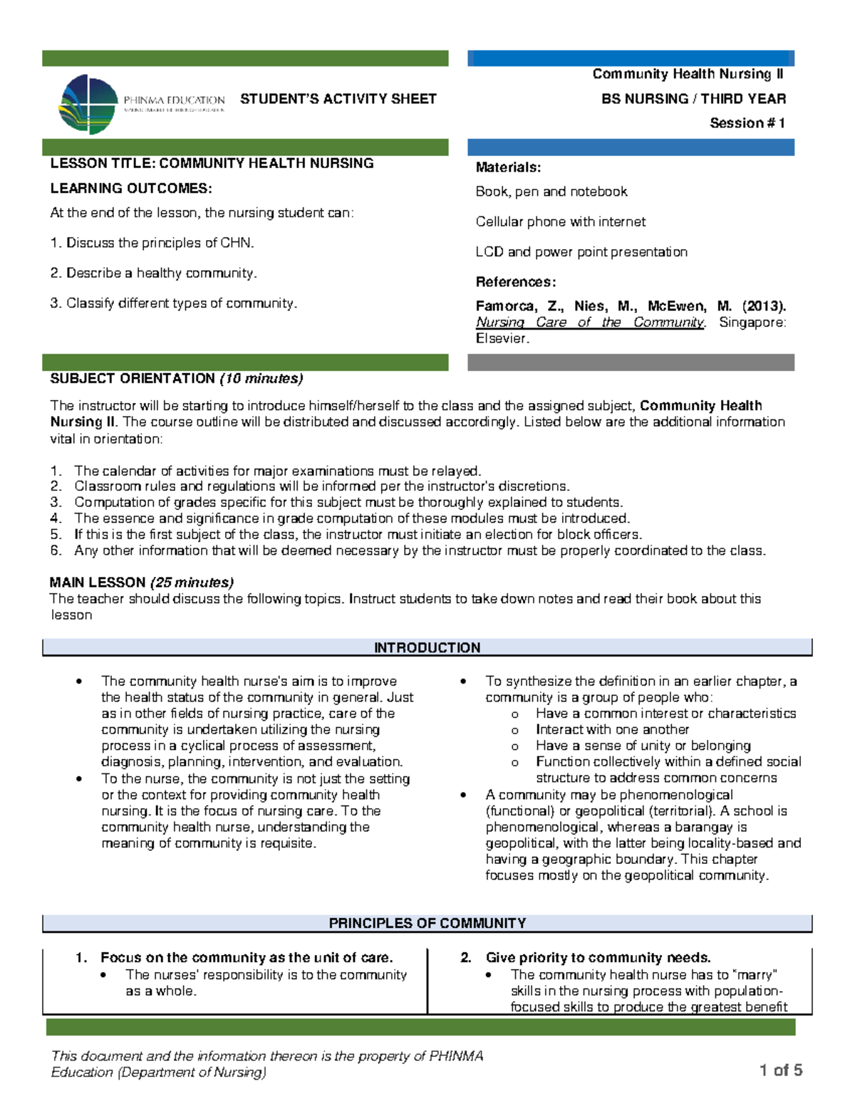 NUR153 SAS Session 1 - nothing - This document and the information ...