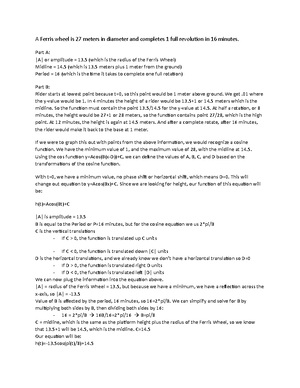 Mat 140 module 2 discussion - Module Two Discussion Question: Solve the ...