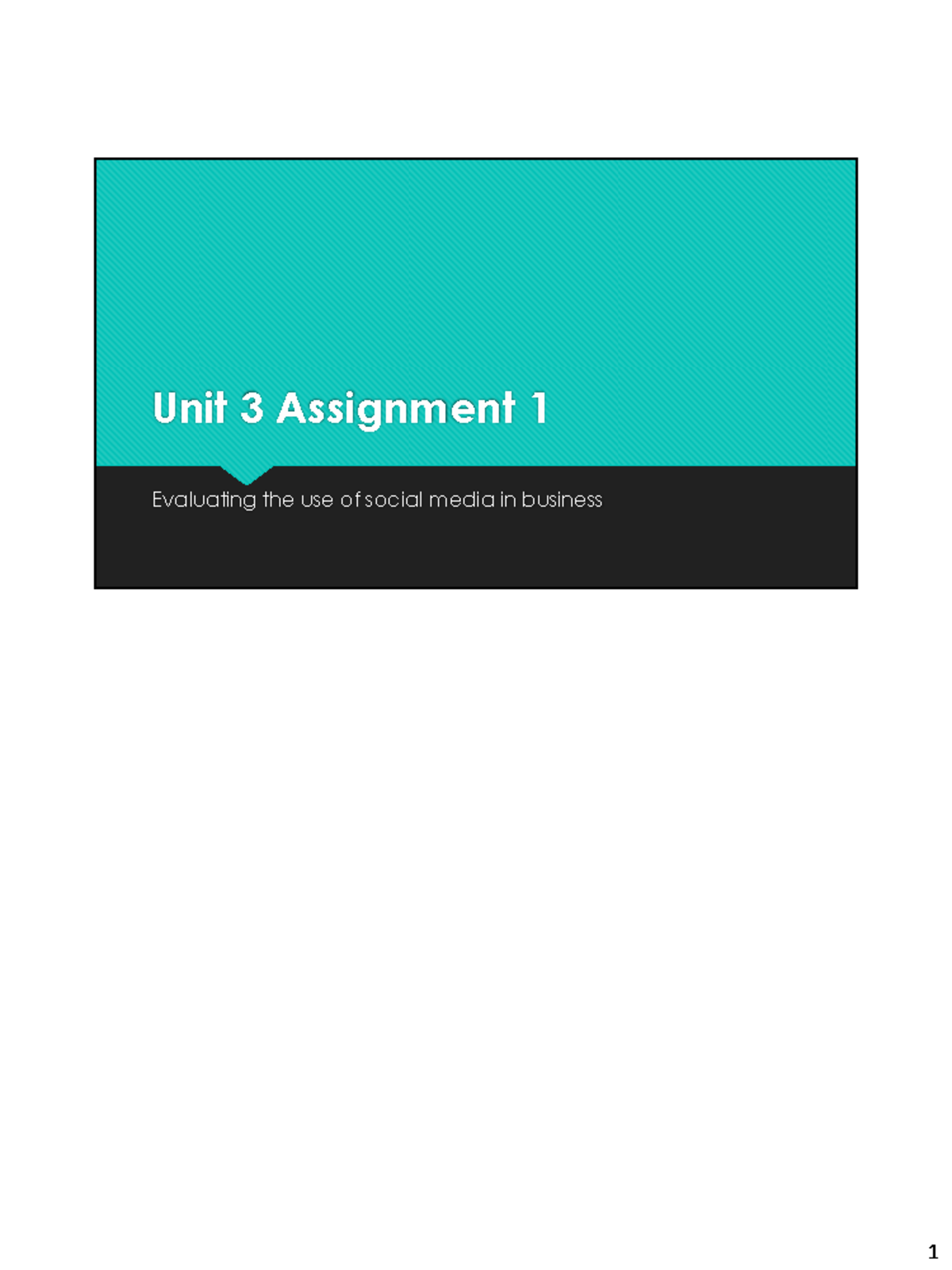 Unit 3 Assignment 1 Distinction 2 Unit 3 Assignment 1 Evaluating The Use Of Social Media In 