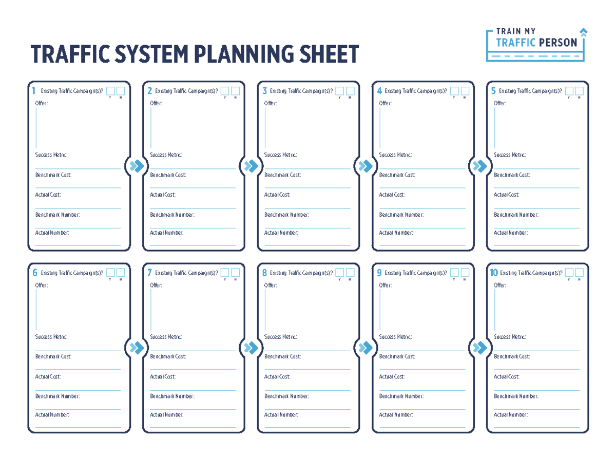 Traffic System Planning Sheet Writeable - TRAFFIC SYSTEM PLANNING SHEET ...