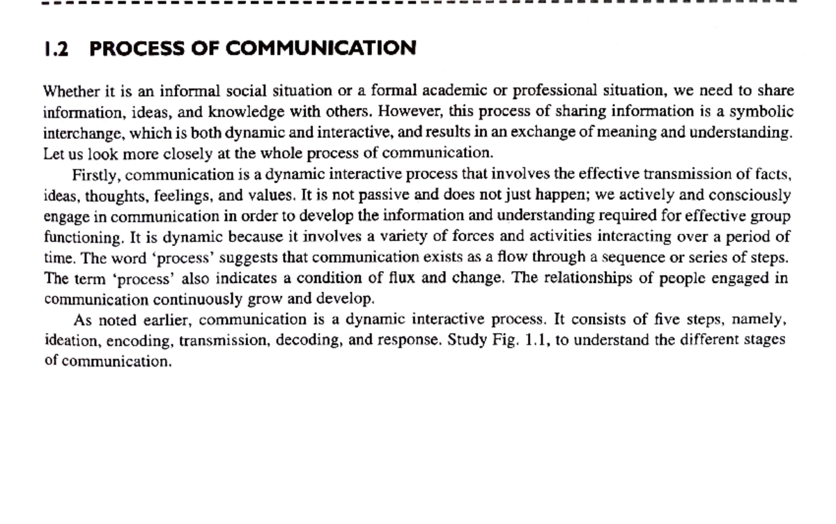 Process of Communication - 1 PROCESS OF COMMUNICATION Whether it is an ...