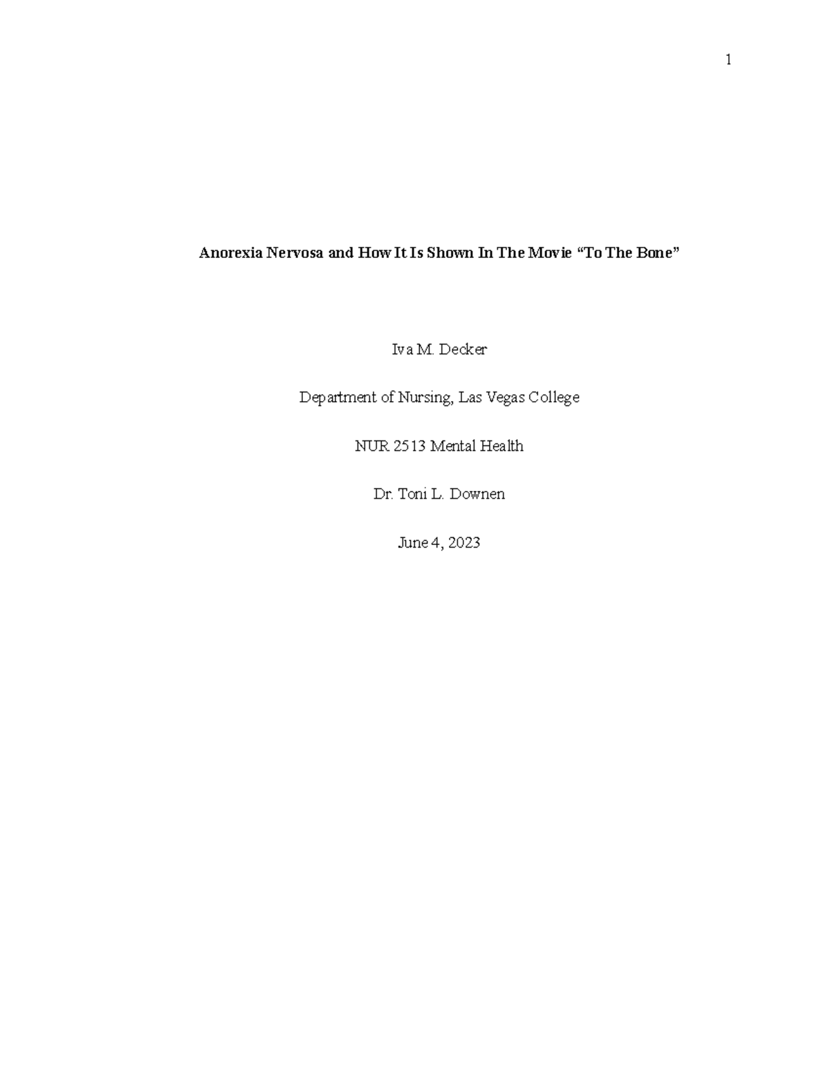 Movie - To The Bone - Mental Health - Anorexia Nervosa and How It Is ...