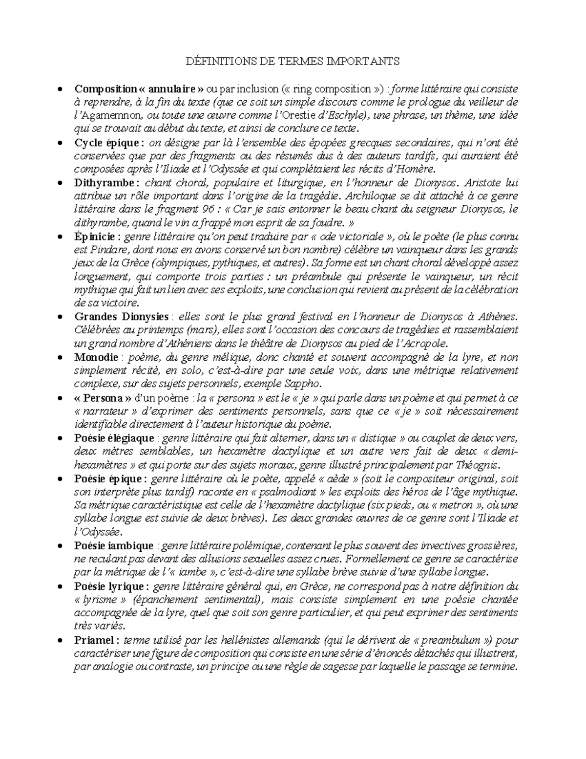 Définitions DE Termes Importants - DÉFINITIONS DE TERMES IMPORTANTS ...