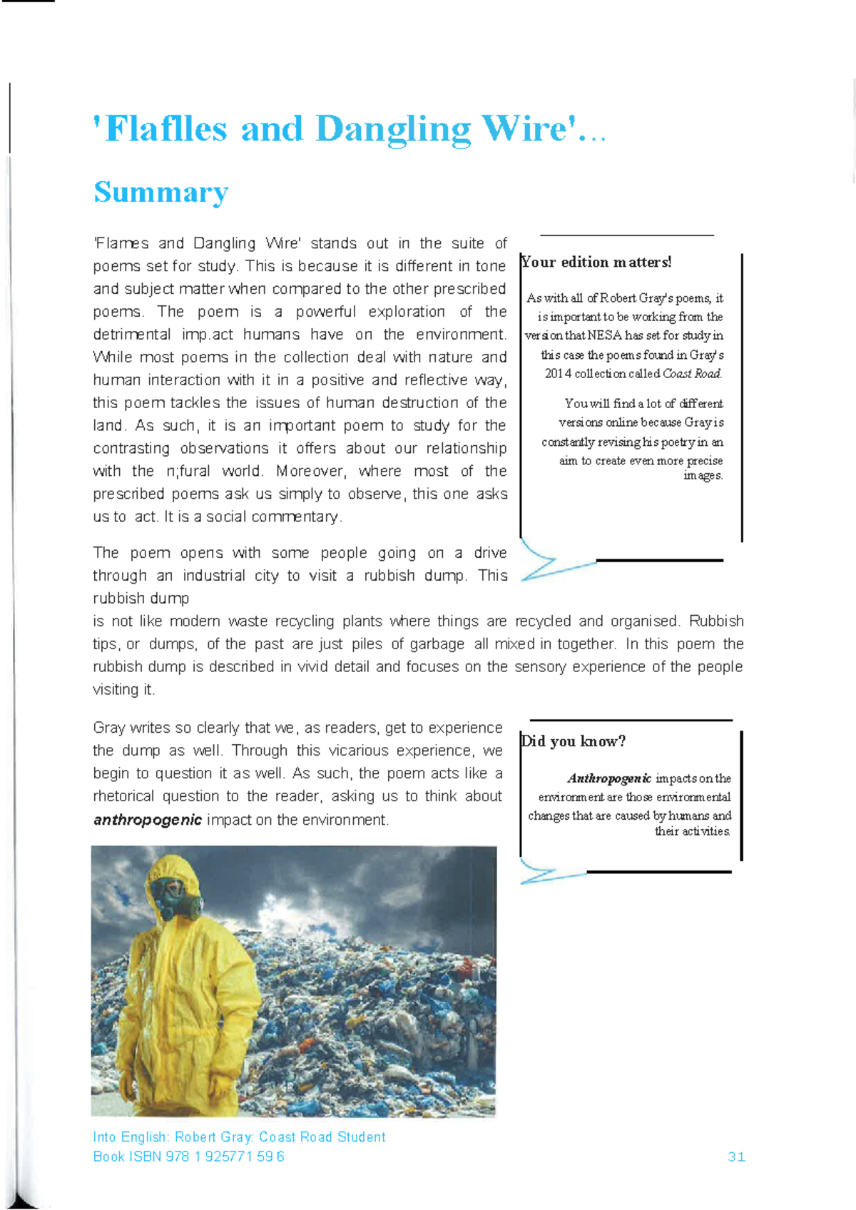 Flames Wire Activities - Into English: Robert Gray: Coast Road Student ...