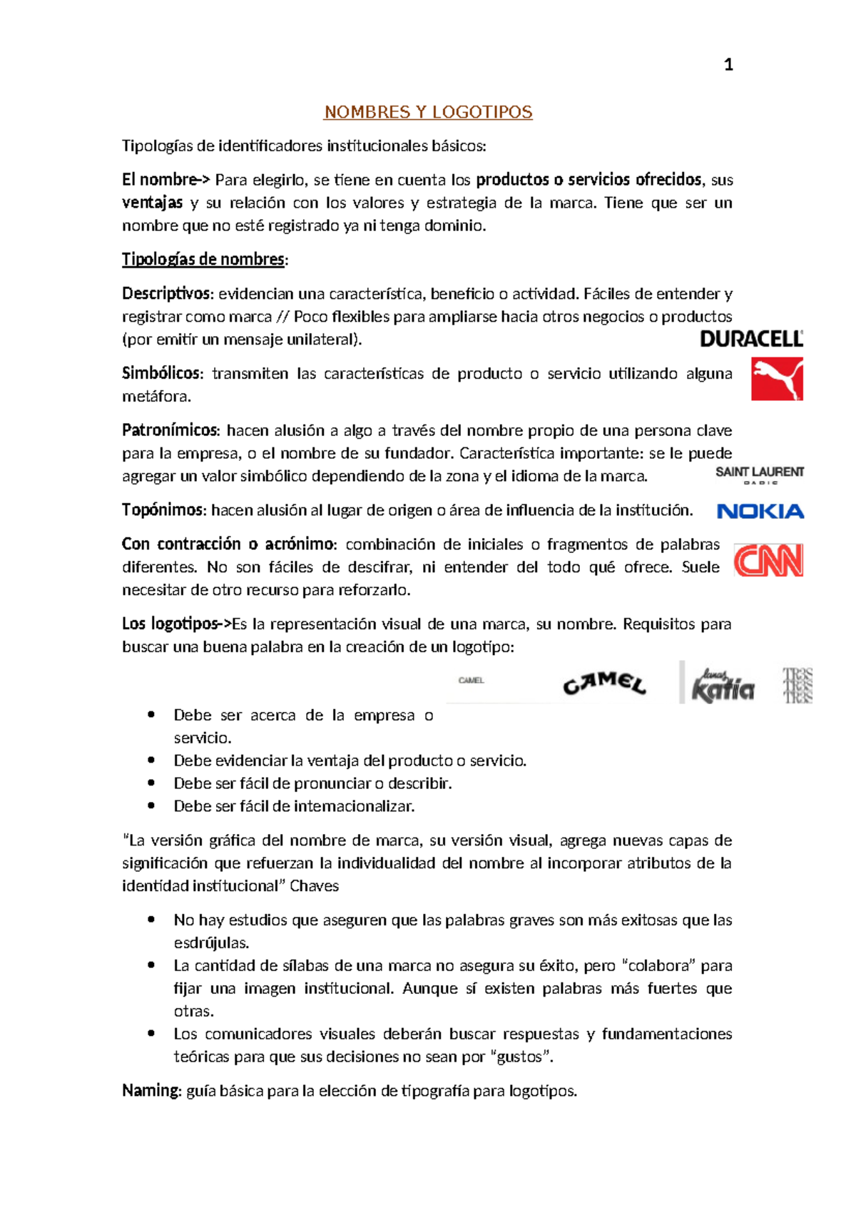 Resumen diseño y comunicacion visual II m3 m4 - NOMBRES Y LOGOTIPOS ...
