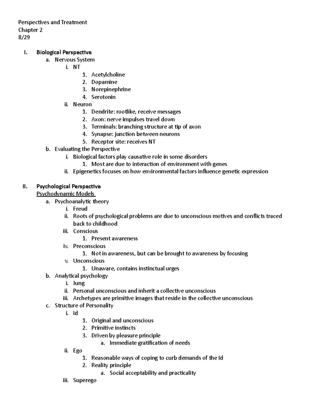 2- Perspectives and Treatments - Perspectives and Treatment Chapter 2 8 ...