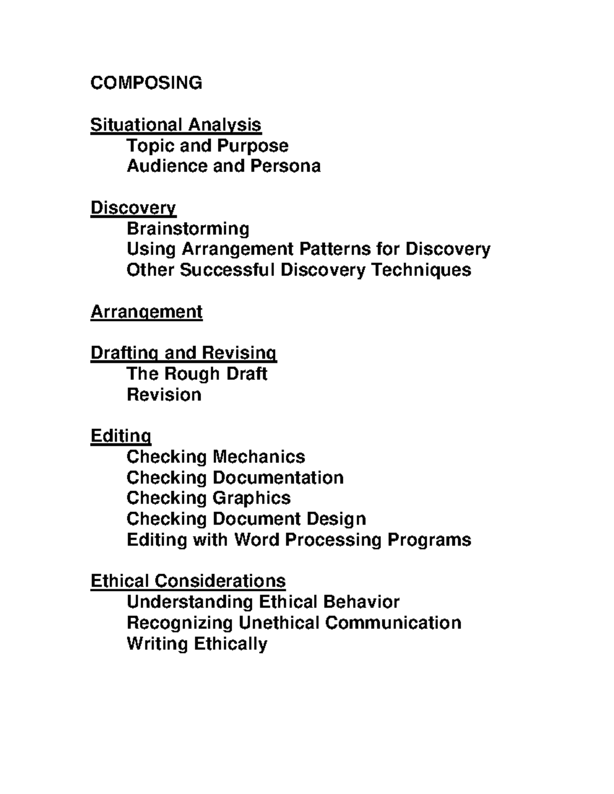 Composing - COMPOSING Situational Analysis Topic and Purpose Audience ...