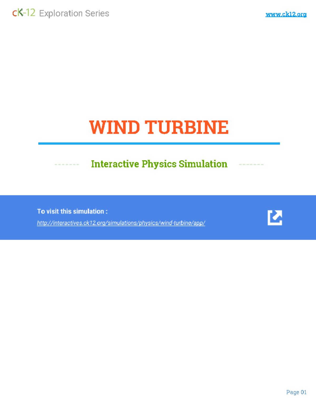 Wind Turbine 2 1 Wind Turbine Wind Turbine Interactive Physics Simulation Page 01 How