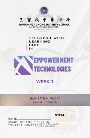 Gen Math Module (Quarter 1) - First Quarter Week 1: Functions Week 2 ...