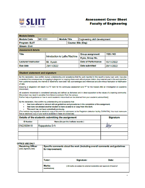 Impact testing EN23582606 - Continuous Assessment Cover Sheet Faculty ...