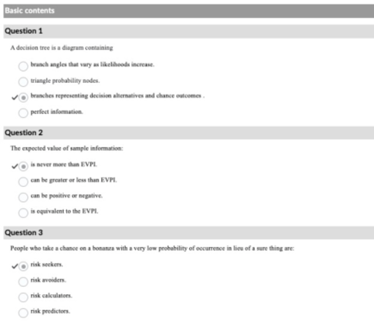 bu275 quiz answers - Basic contents Question 1 A decision tree is a ...
