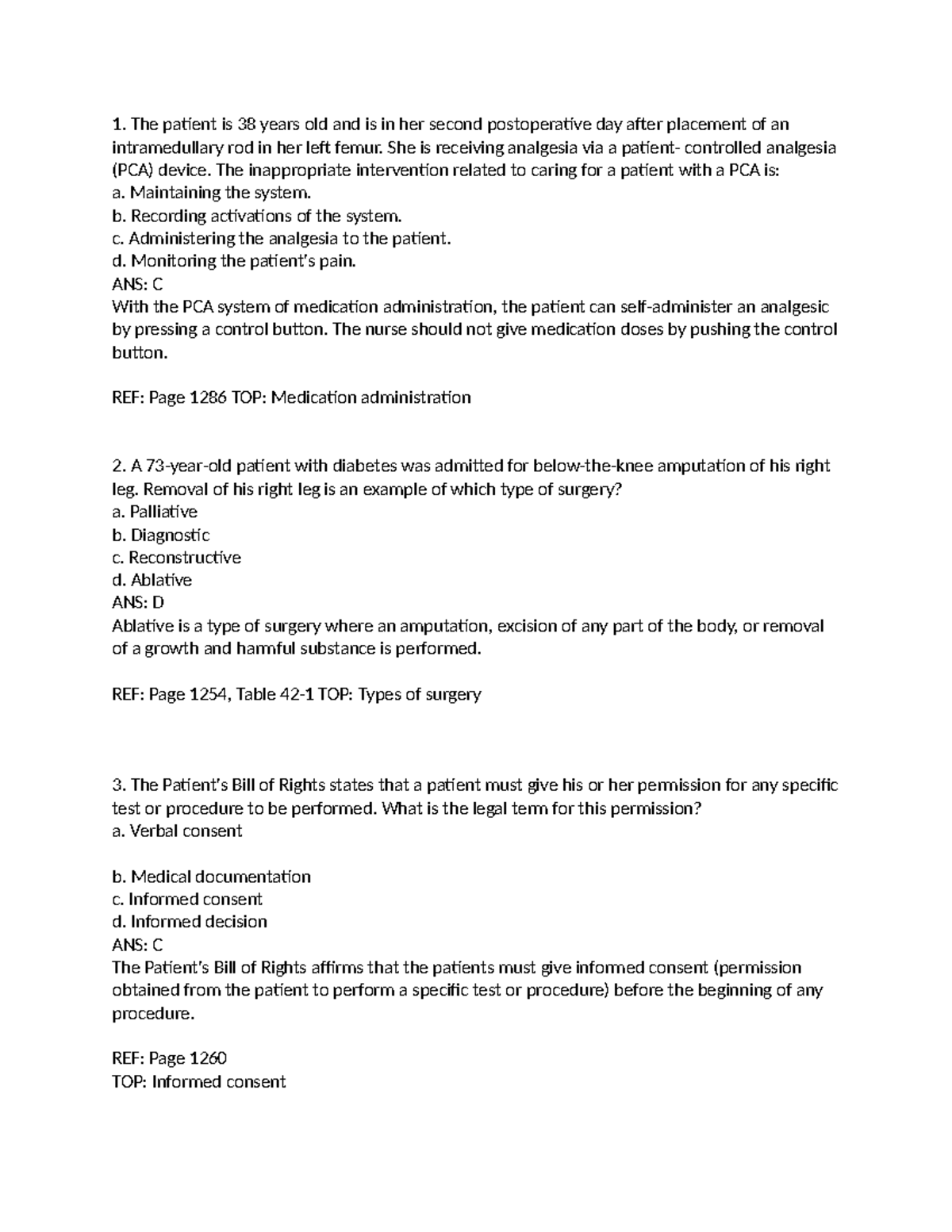 chapter 1 study guide - The patient is 38 years old and is in her ...