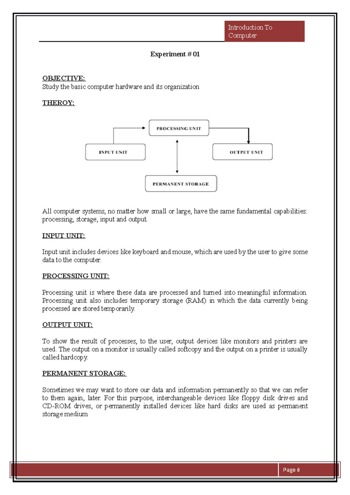 Lab1 - This lab is about the basic concepts of computer hardware and ...