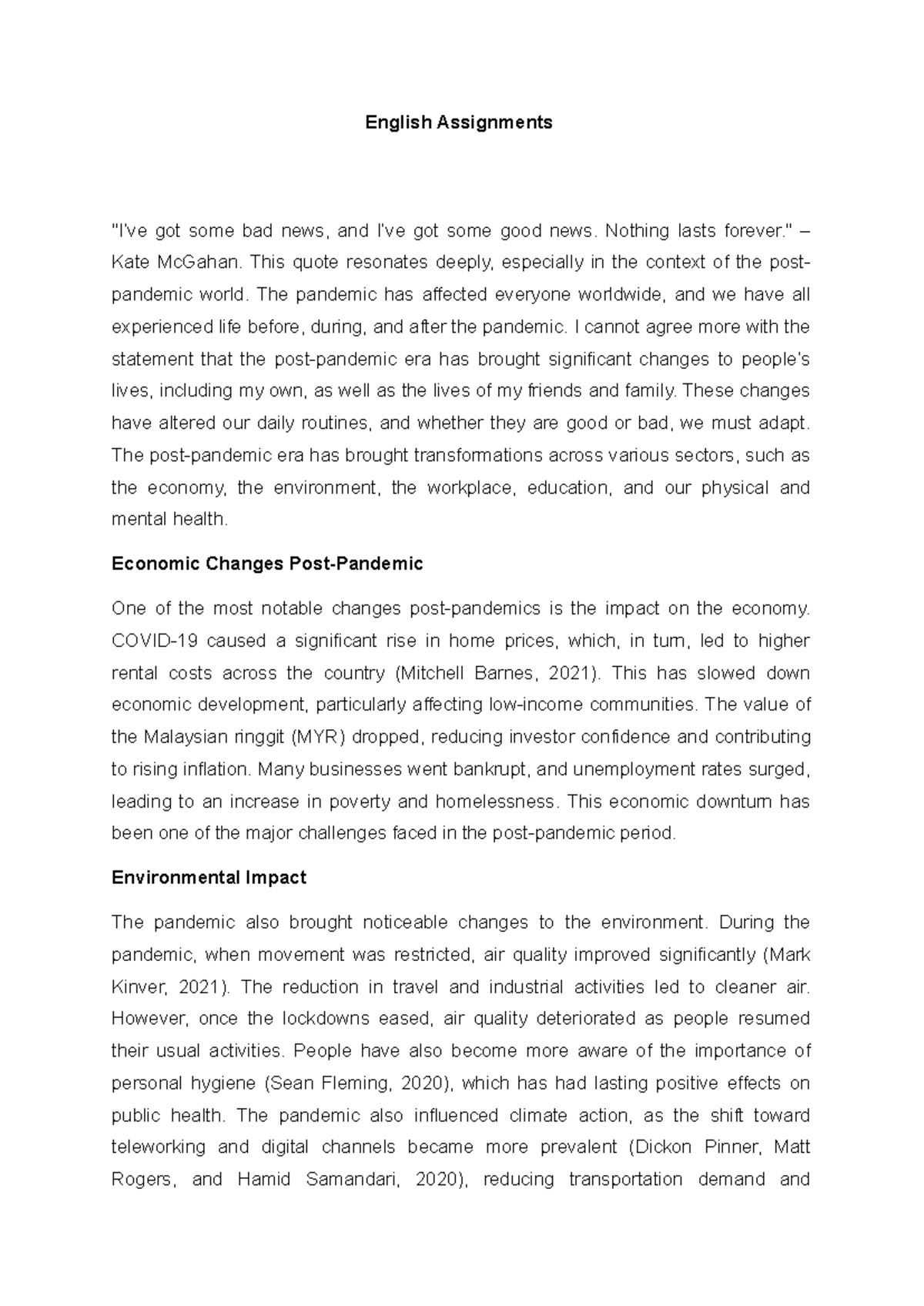 English Assignments - You can refer to this essay - English Assignments ...