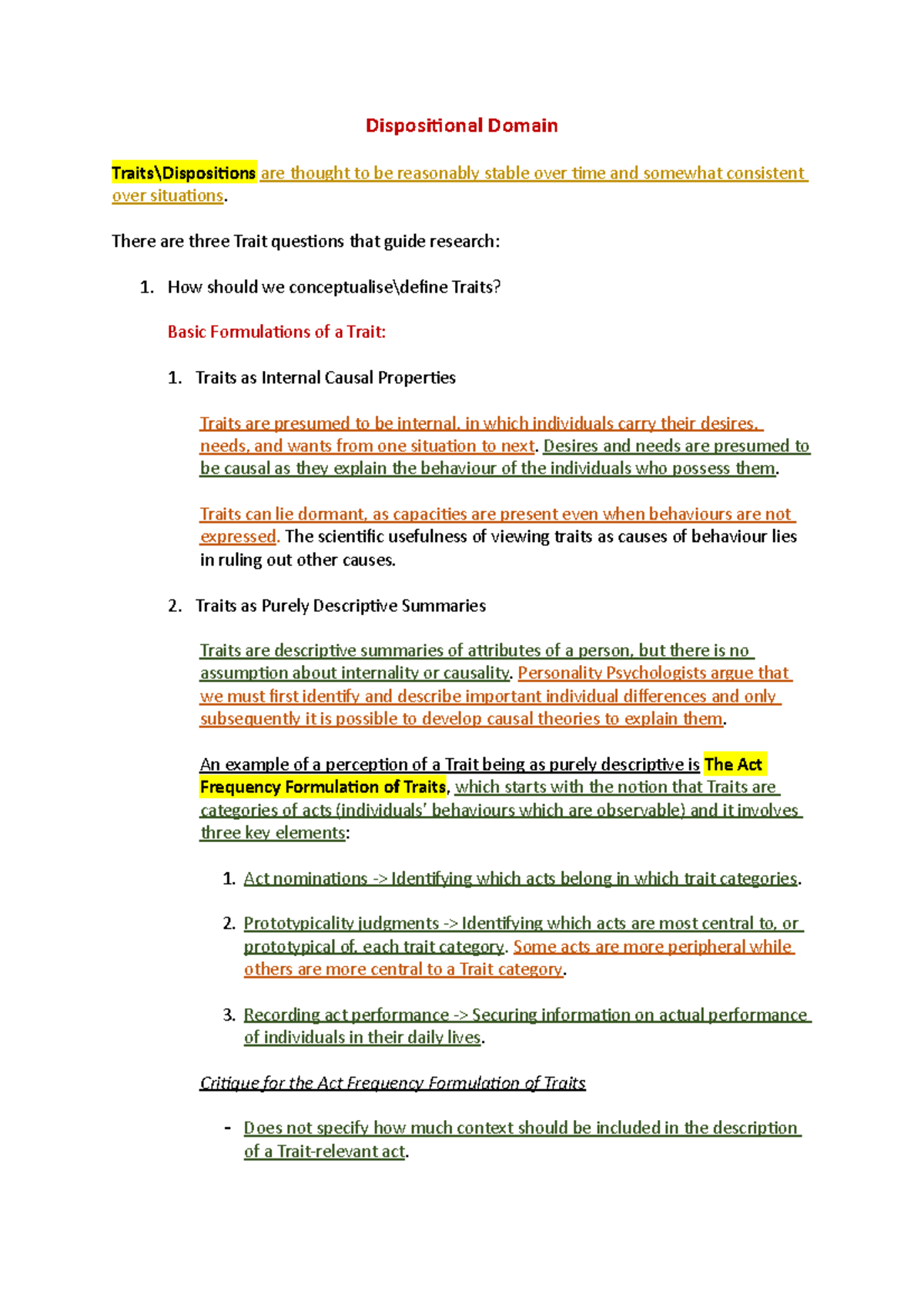 Indivdual Differences and Abnormal Psychology - Lecture 7 ...