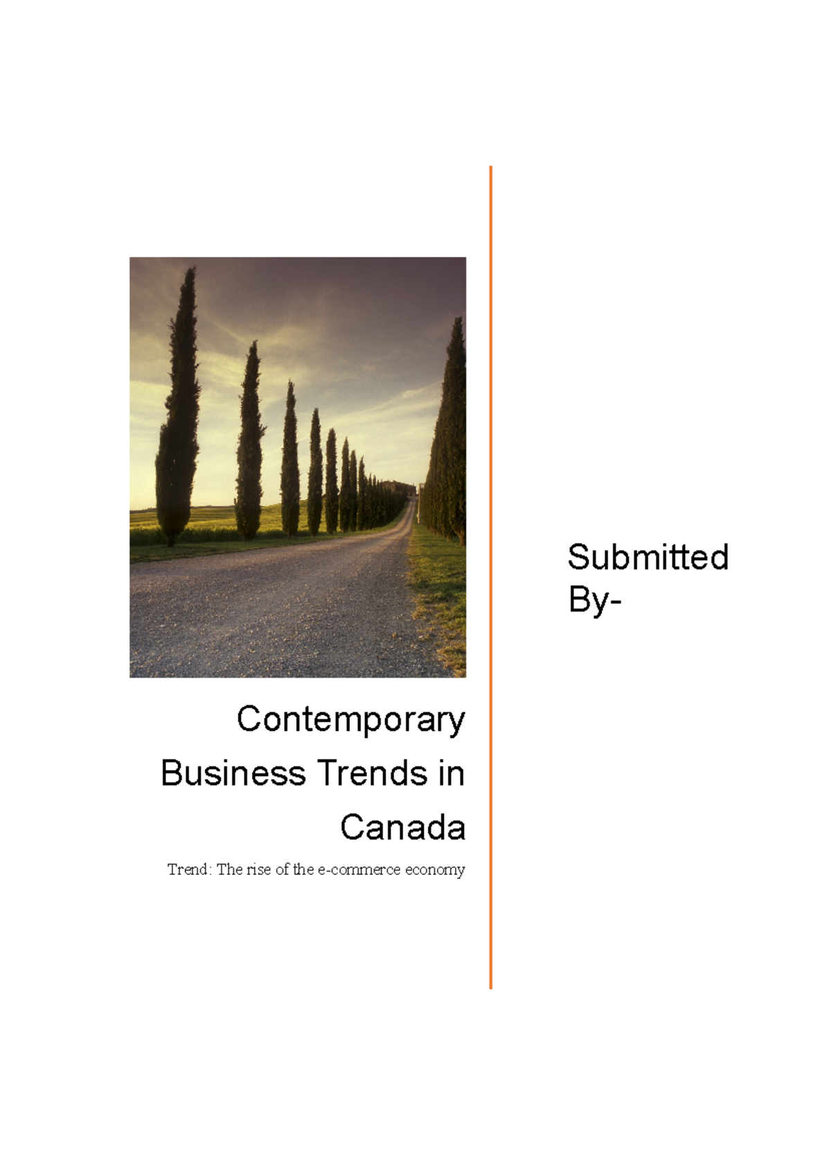 Contemporary Business Trends in Canada - Contemporary Business Trends ...