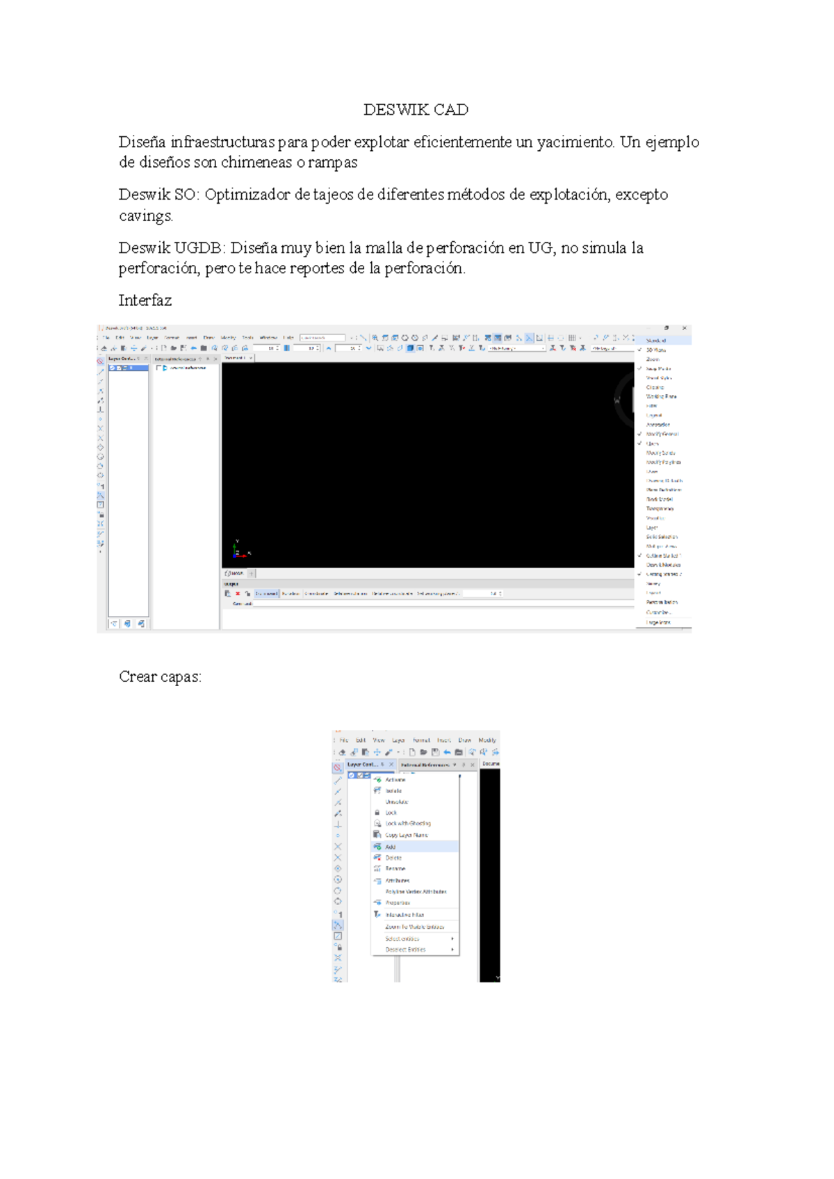 Deswik CAD: Manual parcial principiante - DESWIK CAD Diseña ...
