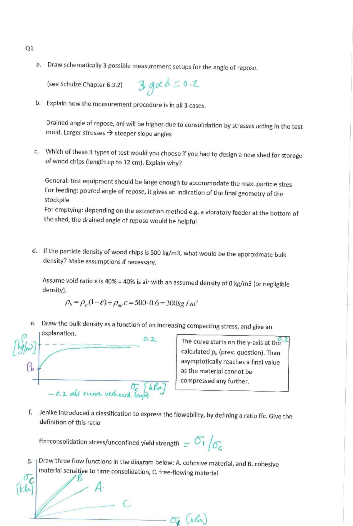 Exam 22 January 2015, Questions and answers - Questions 1-3 - QI a ...