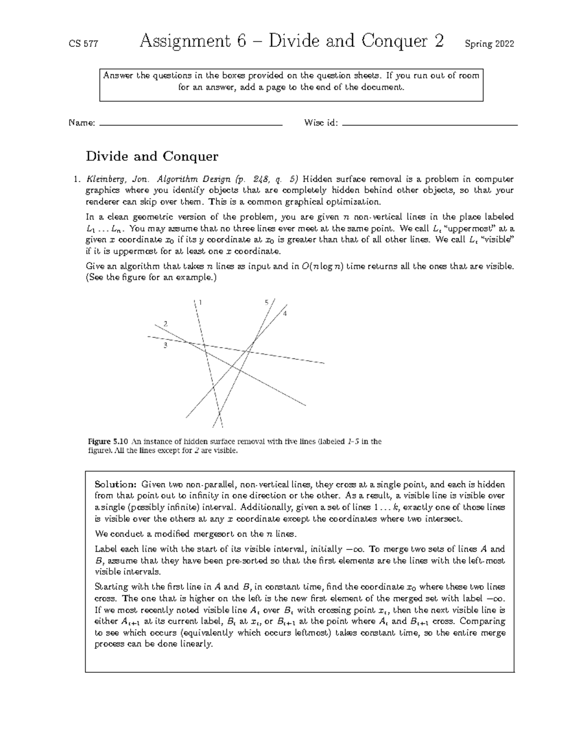 Sol Hw6 Homework 6 Solution Sheet Answer The Questions In The Boxes Provided On The Question
